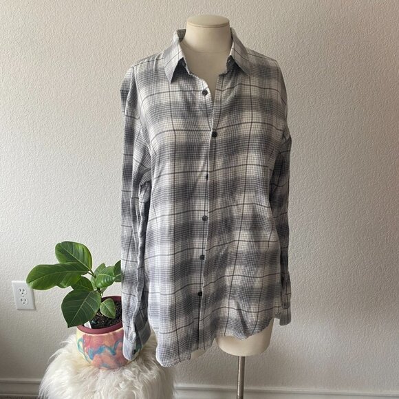 Theory | Tops | Theory Mens Button Up Irving Grid Flannel Shirt | Poshmark